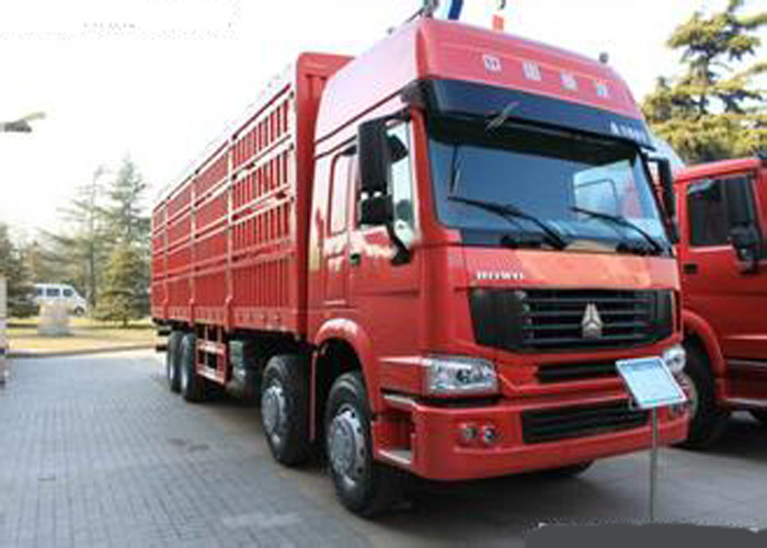 12 Wheels LHD Euro2 336HP Cargo Stake Body Truck / Livestock Container ...