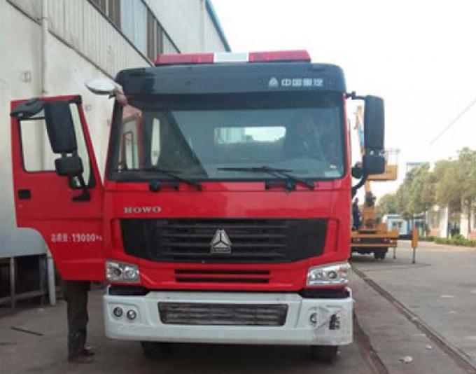 15CBM LHD 290HP Fire Fighting Truck , SINOTRUK HOWO Tanker Fire Truck