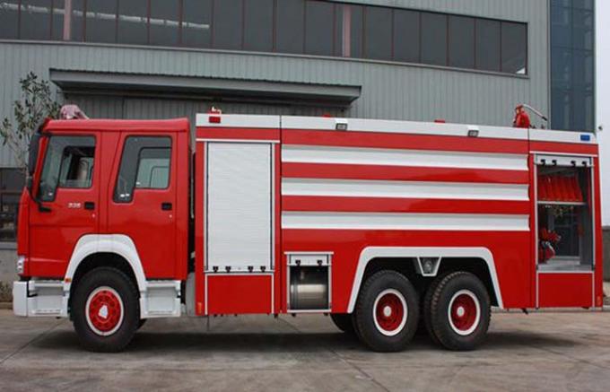 15CBM LHD 290HP Fire Fighting Truck , SINOTRUK HOWO Tanker Fire Truck