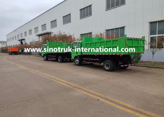 Green Tipper Dump Truck Howo 116hp High Strength Steel